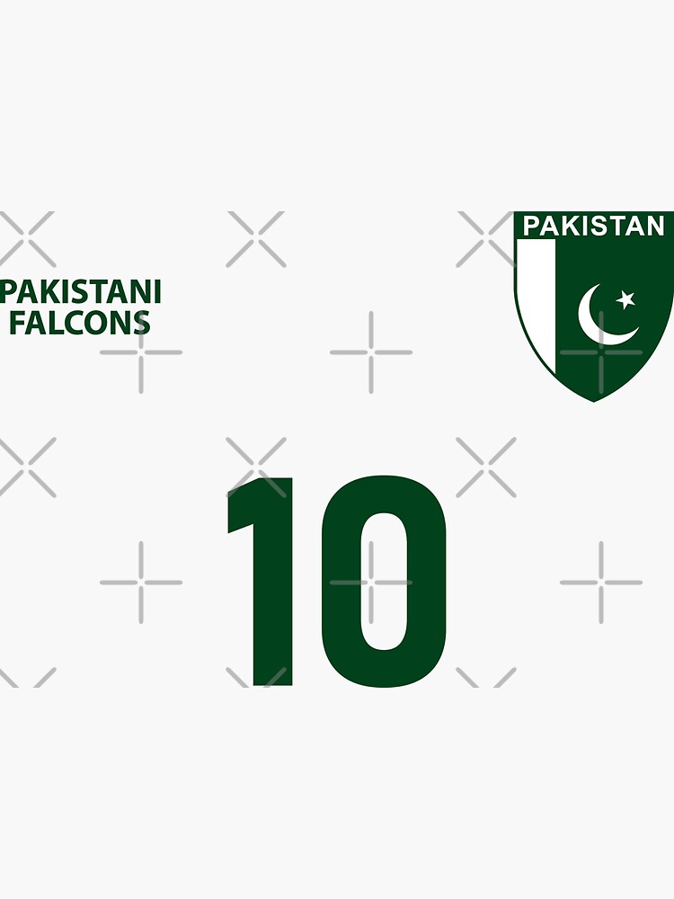 "Pakistan National Football Team Soccer Retro Pakistani Falcons Number ...