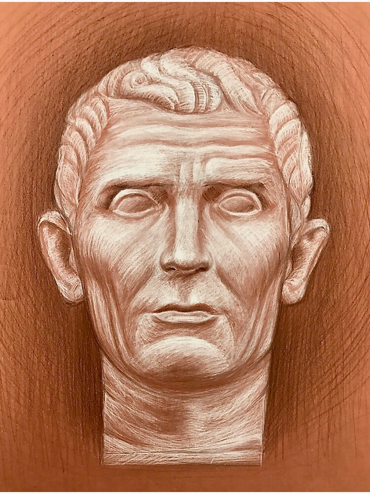 "Julius Caesar Statue Drawing" Sticker for Sale by kgetman | Redbubble