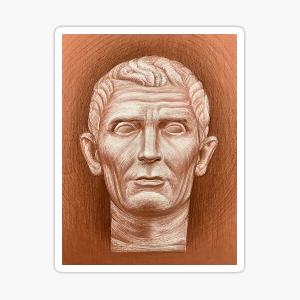 "Julius Caesar Statue Drawing" Sticker for Sale by kgetman | Redbubble