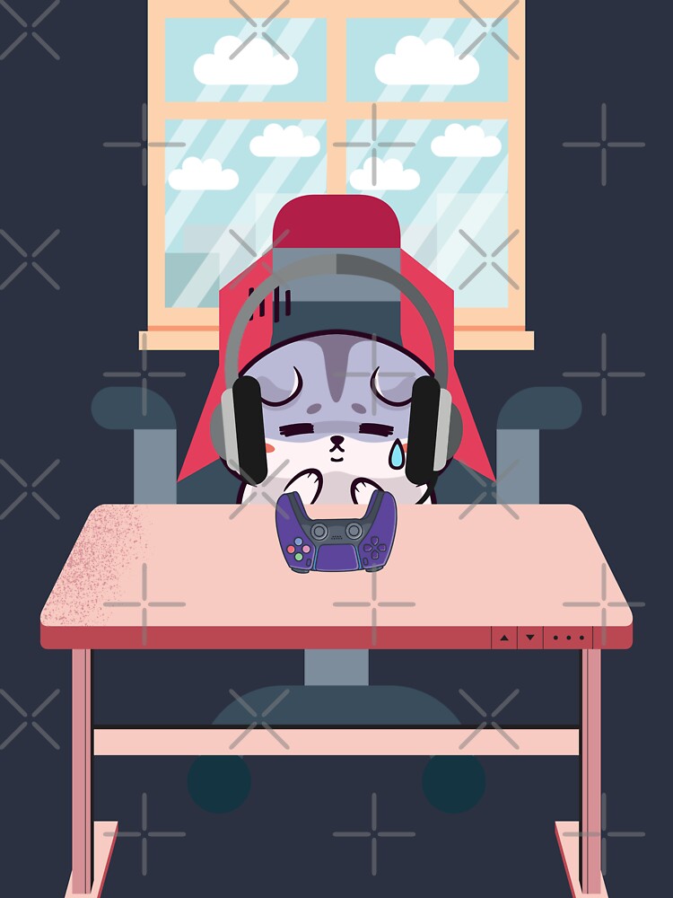 "Gamer Cat" Sticker for Sale by UrsaOasis | Redbubble