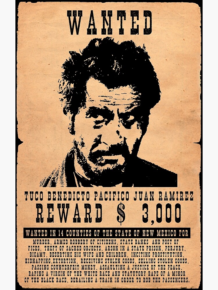 "WANTED TUCO RAMIREZ" Poster for Sale by seriZed | Redbubble