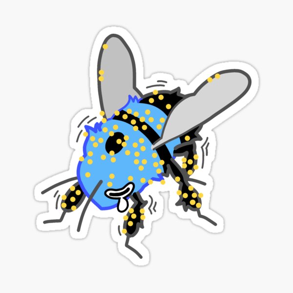 "Plenty of Pollen! - Blue Carpenter" Sticker for Sale by BryanaBurrell ...