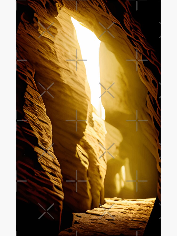 "Cave and Light." Sticker for Sale by Art-Vibrations | Redbubble