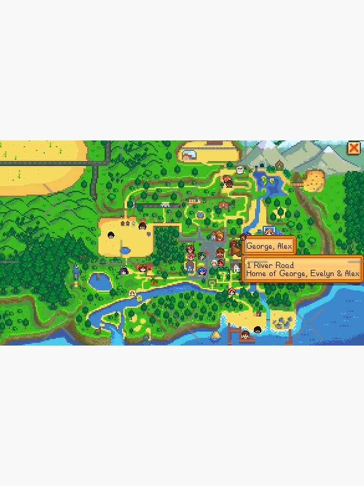 "Stardew Valley Map 7" Poster for Sale by zenlesszone | Redbubble