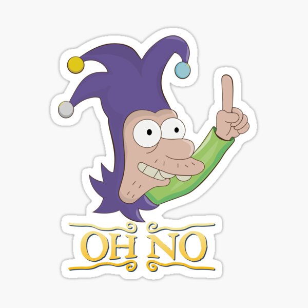 "Disenchantment Jester Oh No" Sticker for Sale by FoxandRabbit | Redbubble