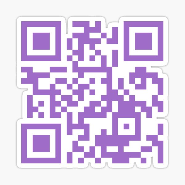 "Graduation Song sung by JJJ | Purple and White QR Code" Sticker for ...