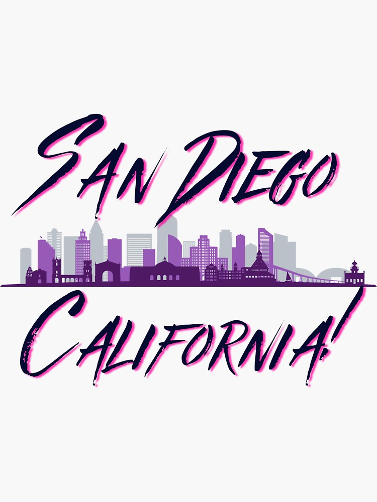 "San Diego" Sticker for Sale by XiongFashion | Redbubble