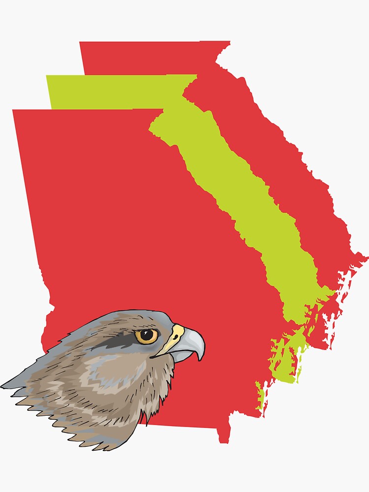 "Georgia Border, Hawks" Sticker for Sale by LatterDaze | Redbubble