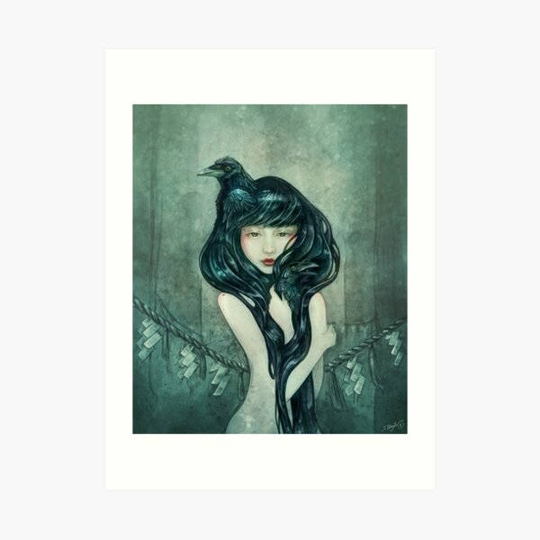 Oracle of the sodden raven’" Art Print by strijkdesign | Redbubble