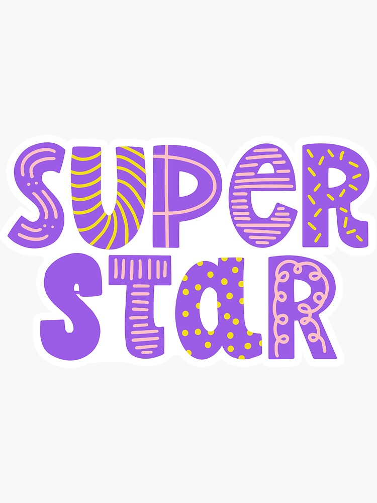 "Super star" Sticker for Sale by raniaa-dhm | Redbubble