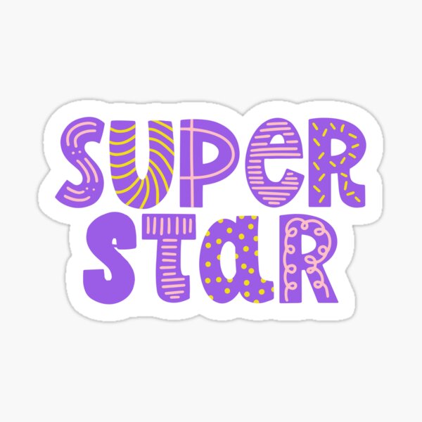 "Super star" Sticker for Sale by raniaa-dhm | Redbubble