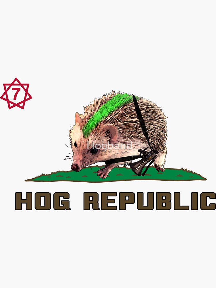 "HOG REPUBLIC (BLACK OUTLINE)" Sticker for Sale by Hogband | Redbubble