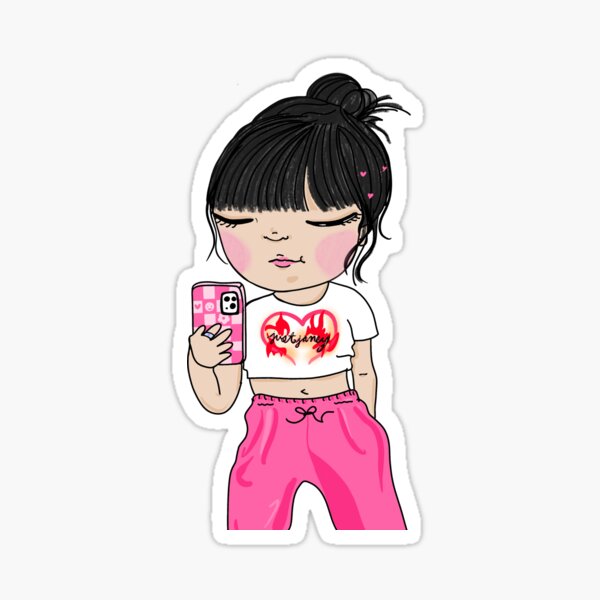 "pink y2k girlie (inspired by (g)idle)) " Sticker for Sale by ...
