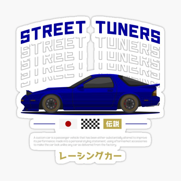 "Midnight Racer Blue RX 7 FC 3S JDM" Sticker for Sale by goldentuners ...