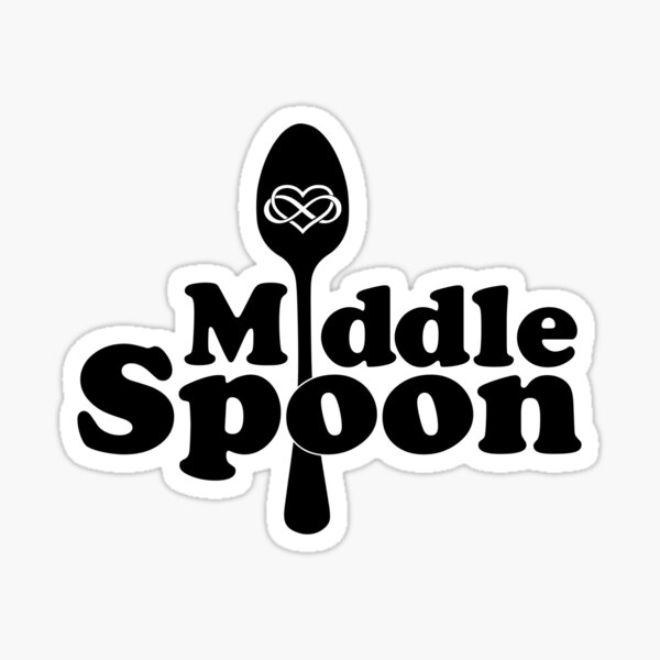 "Middle Spoon Polyamory Throuple Relationship Couples" Sticker for Sale ...