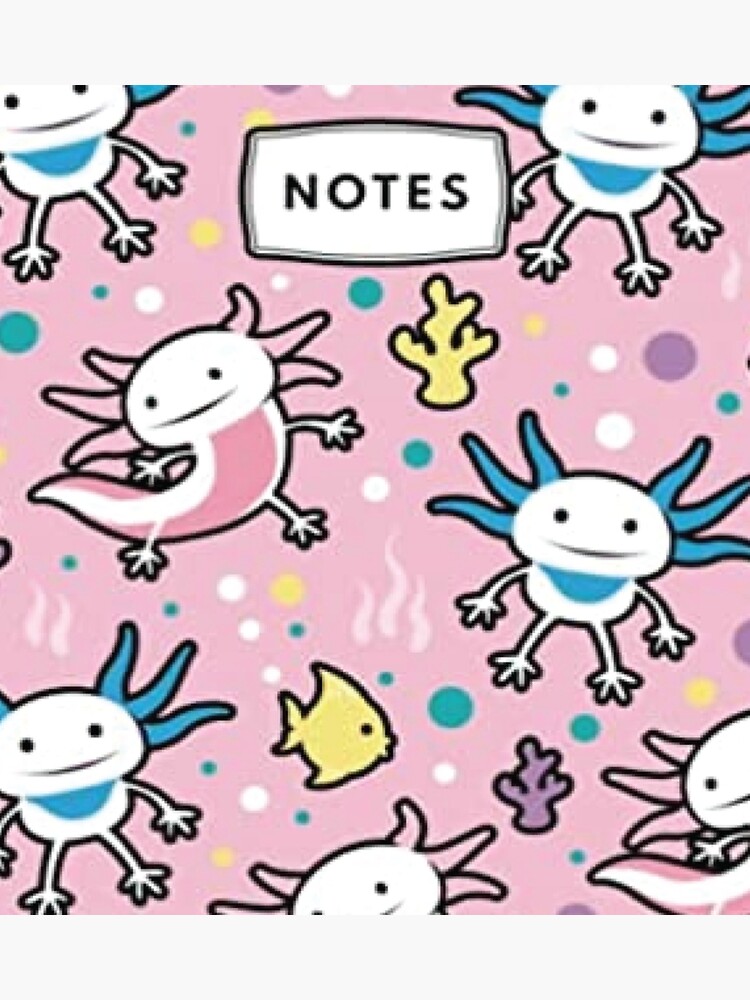 Pegatina «mochila axolotl axolotl, Cool axolotl Pattern Design mochila ...