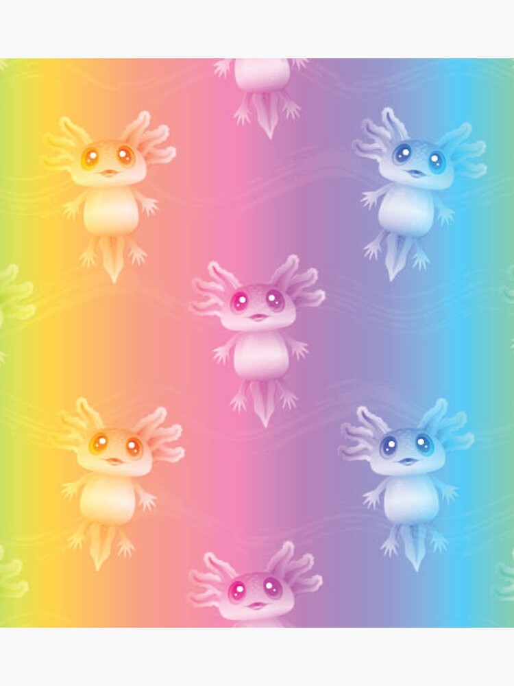 Pegatina «mochila axolotl axolotl, Cool axolotl Pattern Design mochila ...