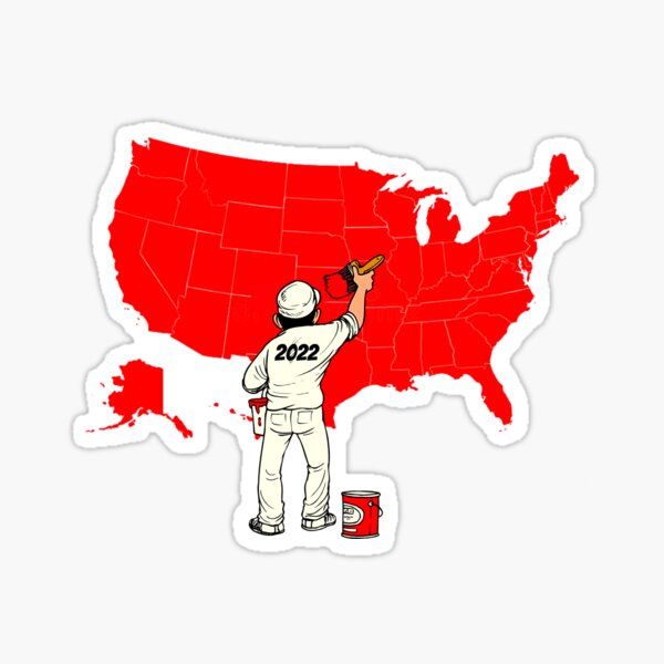 "Red Wave 2022" Sticker for Sale by OldDustyTee | Redbubble
