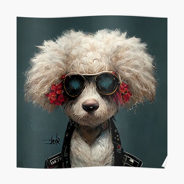 "Punk-Rock-POOCH" Poster for Sale by artbycomputer | Redbubble