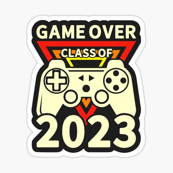 "Class of 2023 Game over" Sticker for Sale by giftsbyra | Redbubble