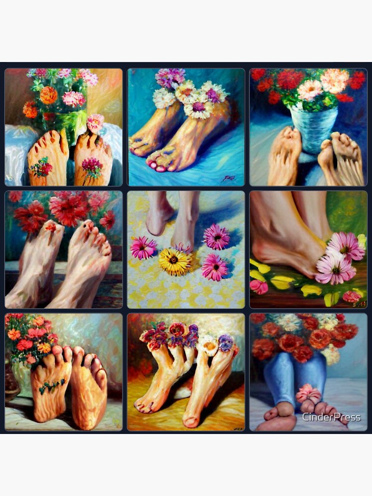 "I Love My Feet Pack" Sticker for Sale by CinderPress | Redbubble