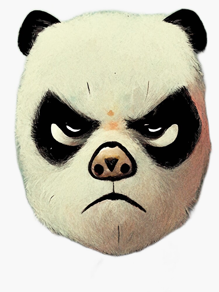 "Angry panda" Sticker for Sale by vbra | Redbubble