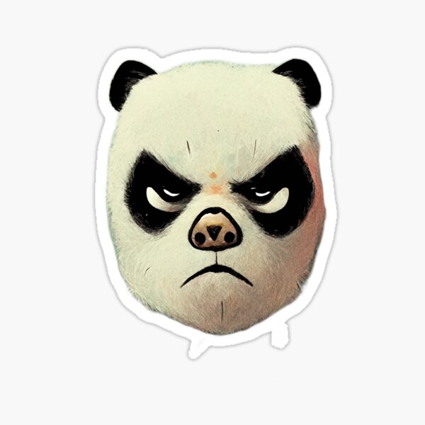 "Angry panda" Sticker for Sale by vbra | Redbubble