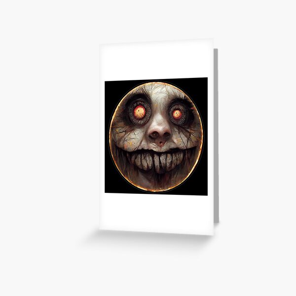 "Disturbing Smiley Face version 17 - Creepy" Greeting Card for Sale by ...