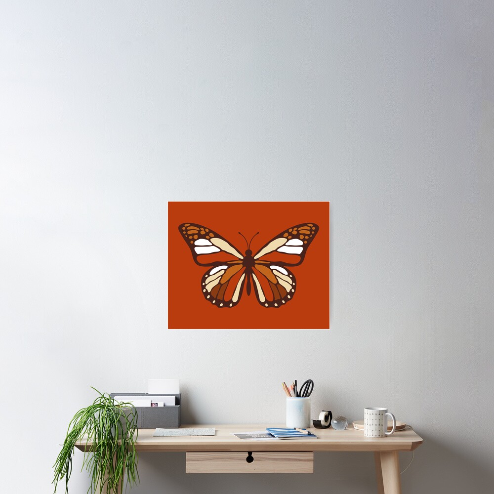 "Rust Butterfly" Poster for Sale by GiGiThomasArt | Redbubble
