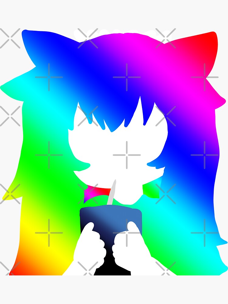 "Rainbow Vtuber Nyamelon Drink" Sticker for Sale by Nyamelon | Redbubble