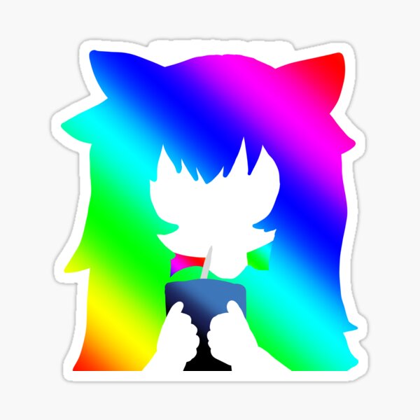 "Rainbow Vtuber Nyamelon Drink" Sticker for Sale by Nyamelon | Redbubble