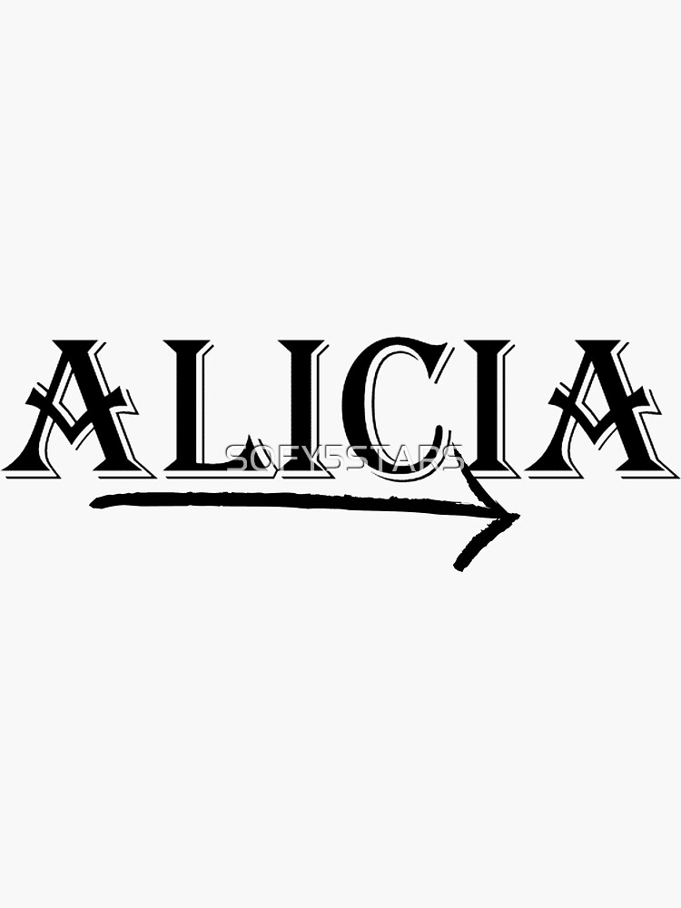 "Alicia Sticker , alicia name" Sticker for Sale by SOFY5STARS | Redbubble