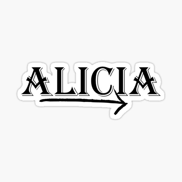 "Alicia Sticker , alicia name" Sticker for Sale by SOFY5STARS | Redbubble