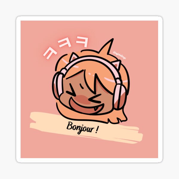 "cute laughing peach girl" Sticker for Sale by Mylchallenge | Redbubble