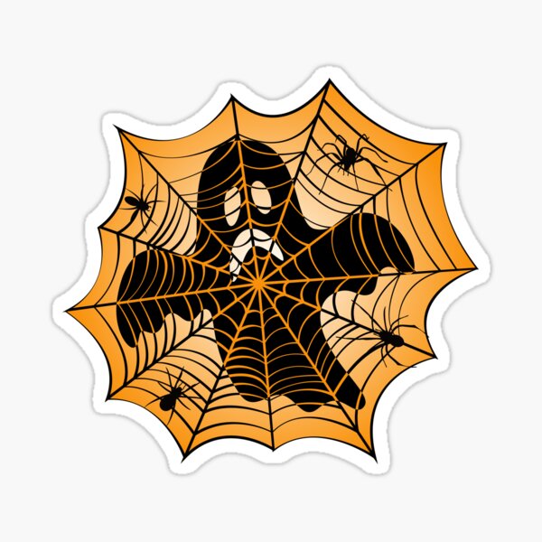 "Halloween Ghost Spiders" Sticker for Sale by PCStudio57 | Redbubble