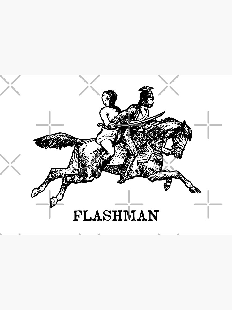 "Flashman Rides" Sticker for Sale by LordNeckbeard | Redbubble