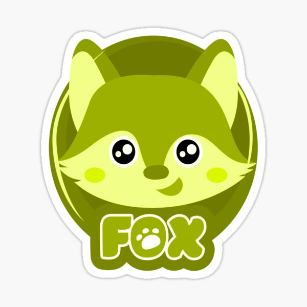 "Lovely and happy Baby Fox " Sticker for Sale by BlackDisaster | Redbubble