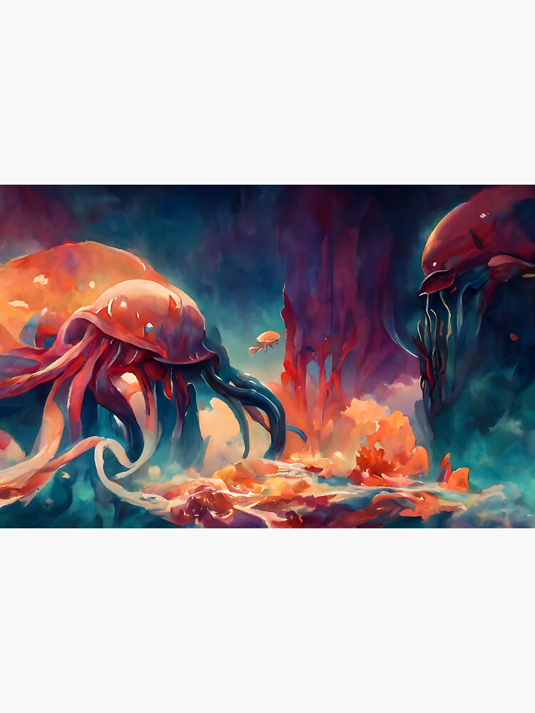 "Ocean beast." Sticker for Sale by Misterplankton | Redbubble