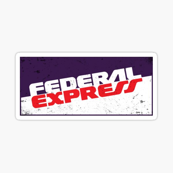 "Throwback 80s FedEx" Sticker for Sale by SoCalKid | Redbubble