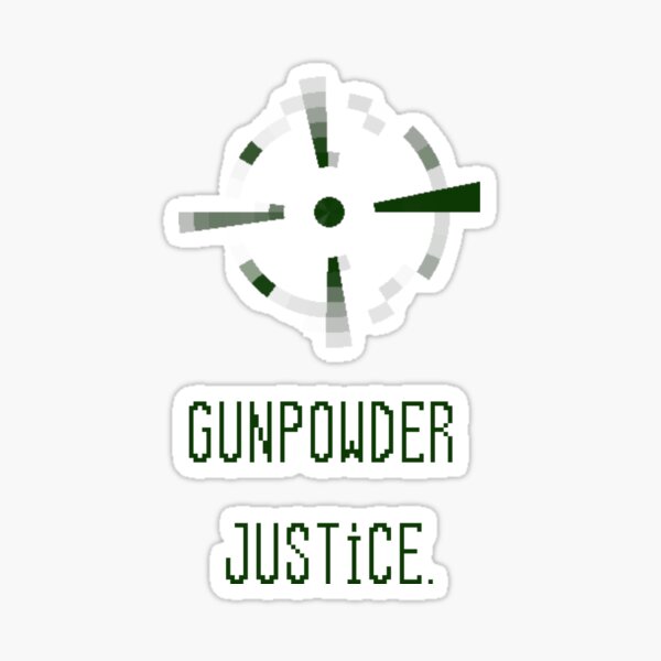 "NEW Gunpowder Justice Sight Scope Hunt Pixel Gunpoint" Sticker for ...