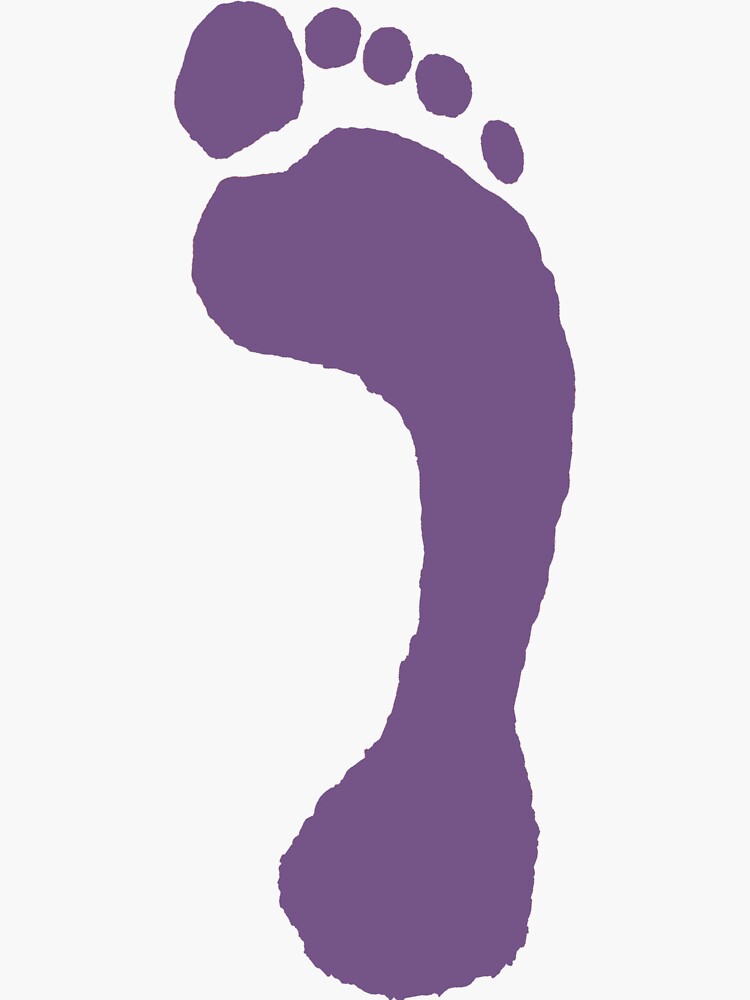 "Purple Foot Print" Sticker for Sale by MissAmberFox | Redbubble