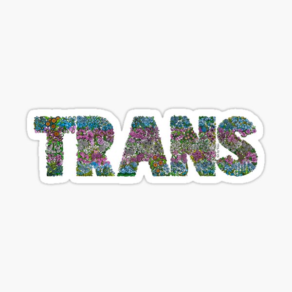 "Trans flowers " Sticker for Sale by artbyveya | Redbubble