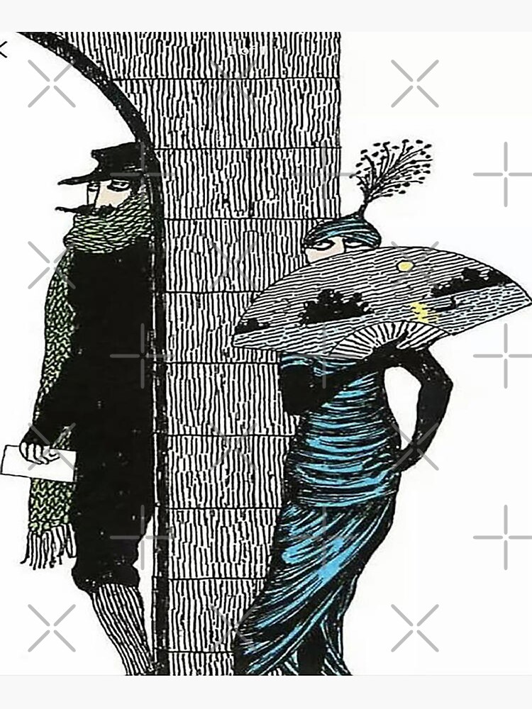 "edward gorey drawing" Sticker for Sale by samchim22 | Redbubble