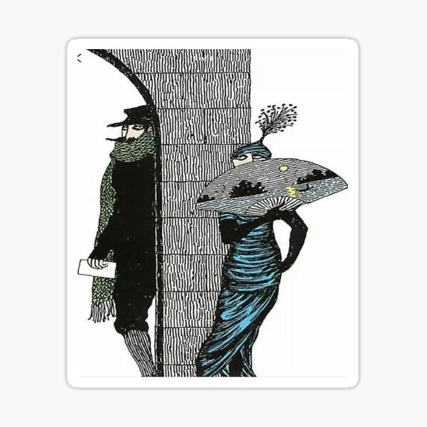 "edward gorey drawing" Sticker for Sale by samchim22 | Redbubble