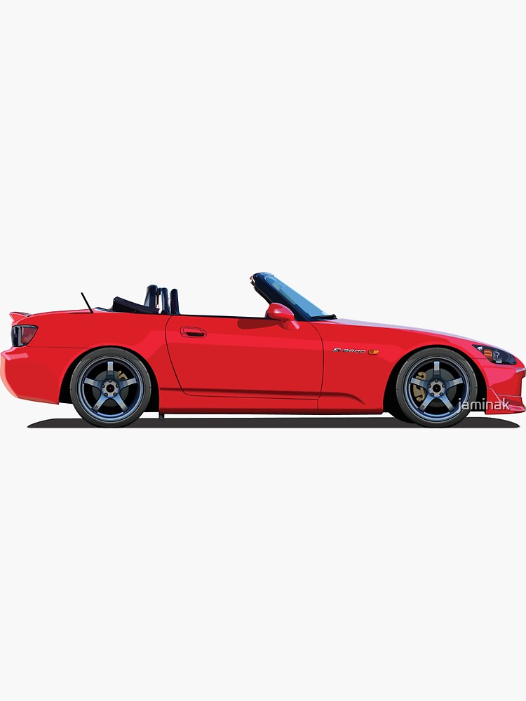 "S2000 in Red" Sticker for Sale by jaminak | Redbubble