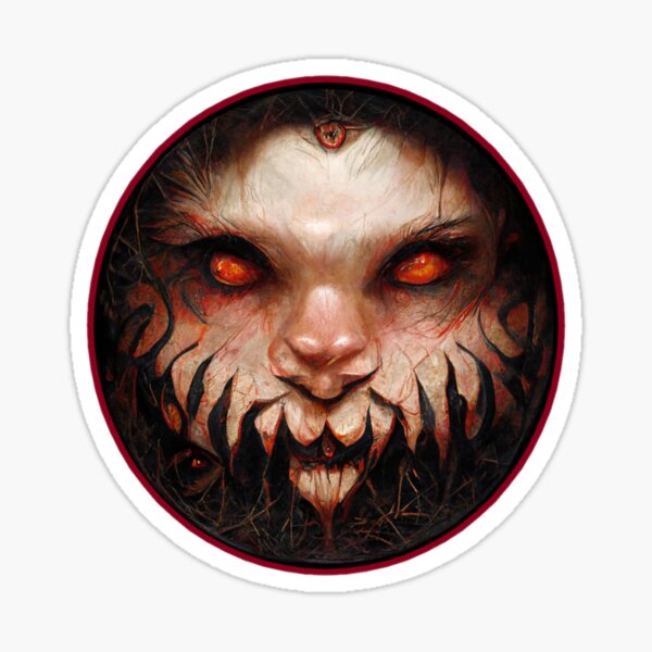 "Demonic Smiley Face version 4 - Creepy" Sticker for Sale by SmileyDan ...