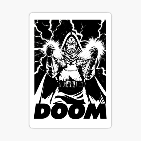 "Doctor Doom." Sticker for Sale by Lone-Wolf-Cub | Redbubble