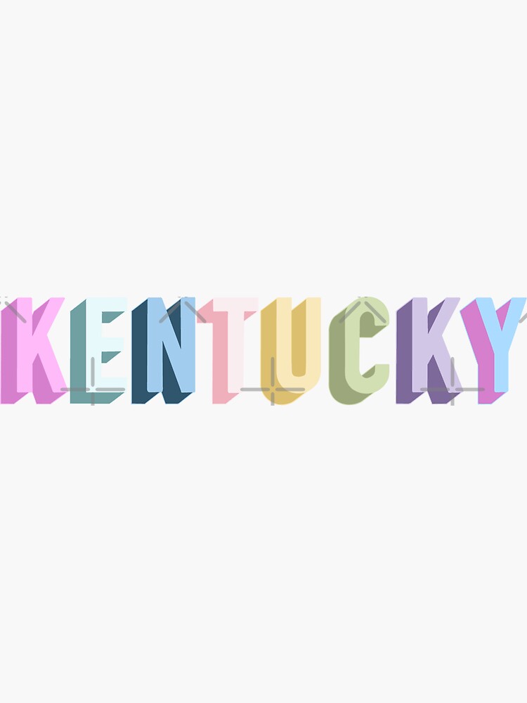 " Kentucky block letters" Sticker for Sale by missavaw | Redbubble