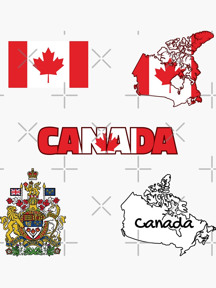 "Canada Themed Sticker Pack" Sticker for Sale by NVDesigns | Redbubble