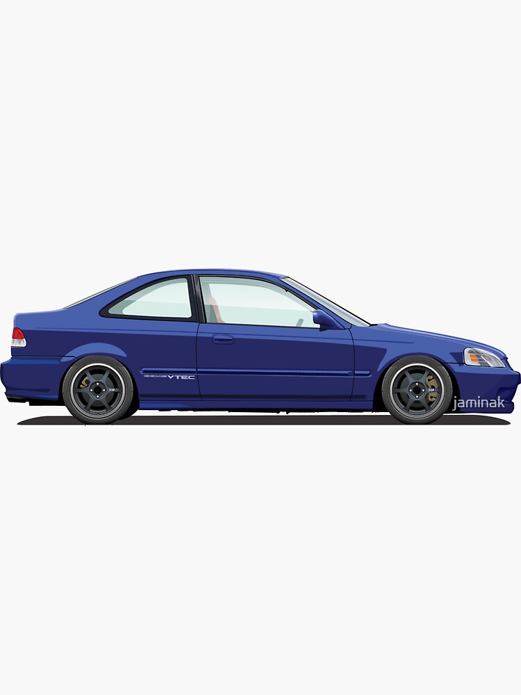 "Civic EM1 Si" Sticker for Sale by jaminak | Redbubble